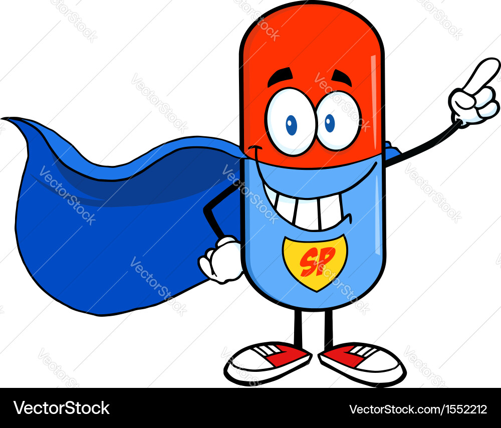 Pill cartoon Royalty Free Vector Image - VectorStock