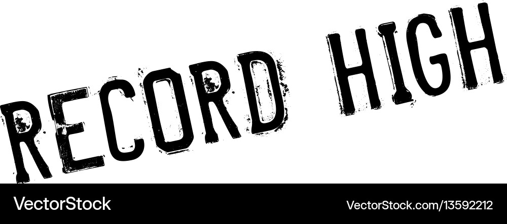 Record high rubber stamp Royalty Free Vector Image