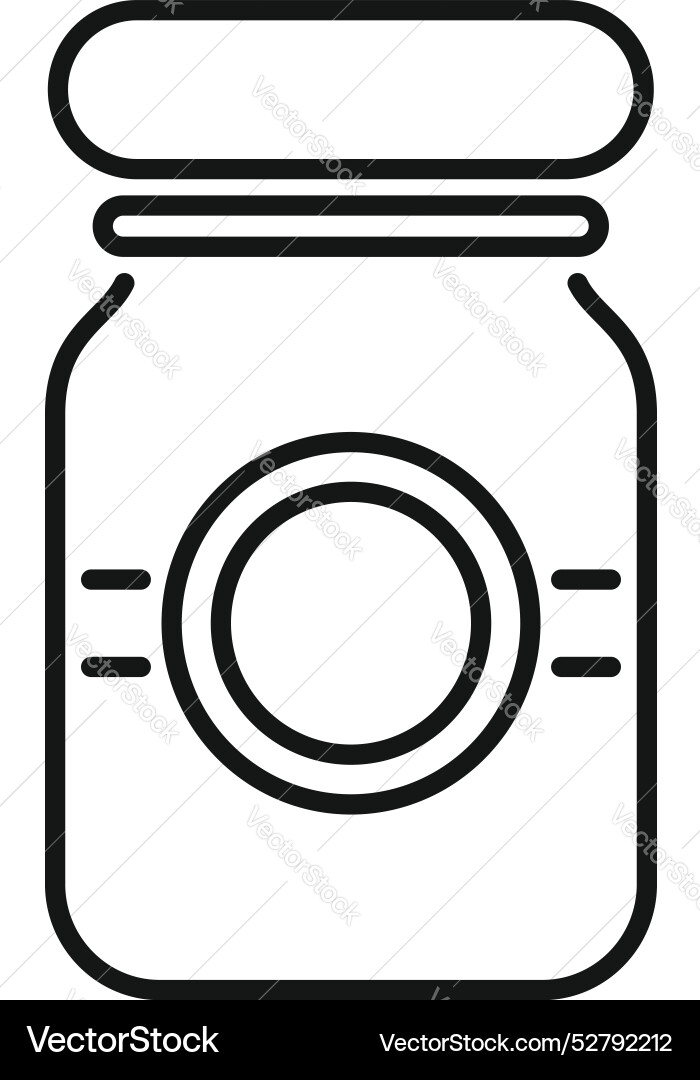 Round label jar packaging preserving food storage Vector Image