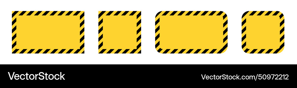 Tape frames caution Royalty Free Vector Image - VectorStock