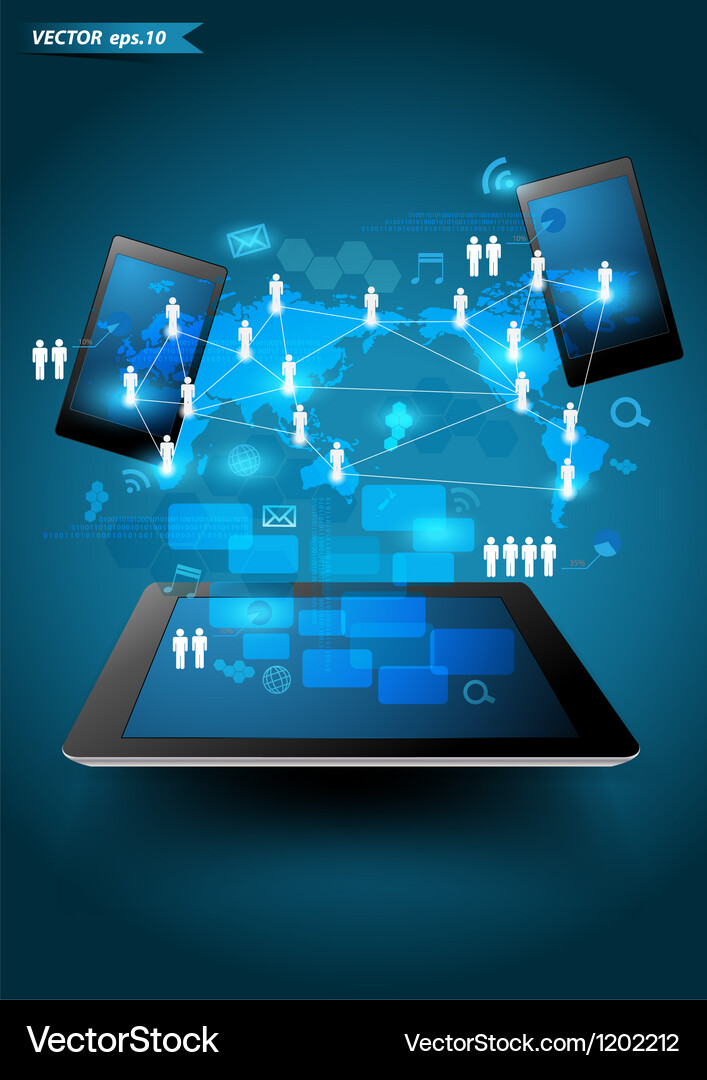 Technology business Royalty Free Vector Image - VectorStock