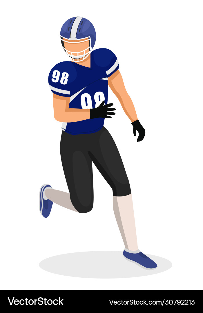 American Football Player Royalty Free Vector Image
