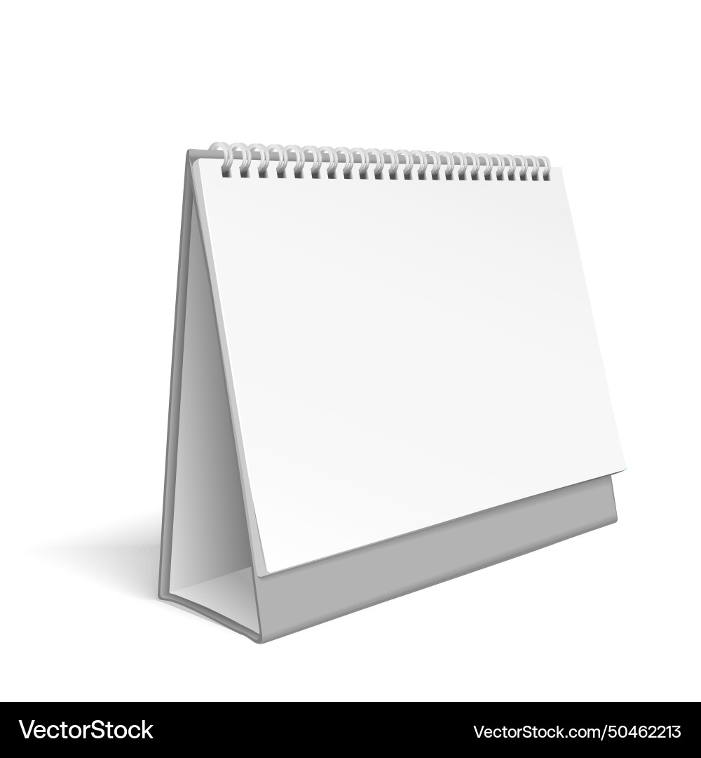 Blank desktop calendar Royalty Free Vector Image