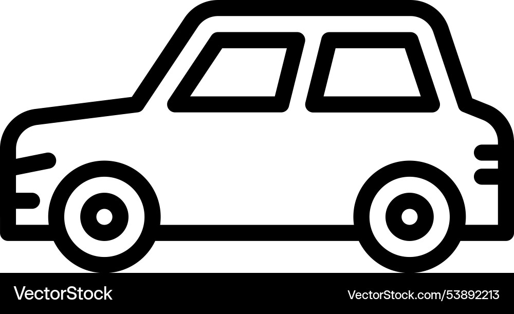 Car outline icon 8 Royalty Free Vector Image - VectorStock