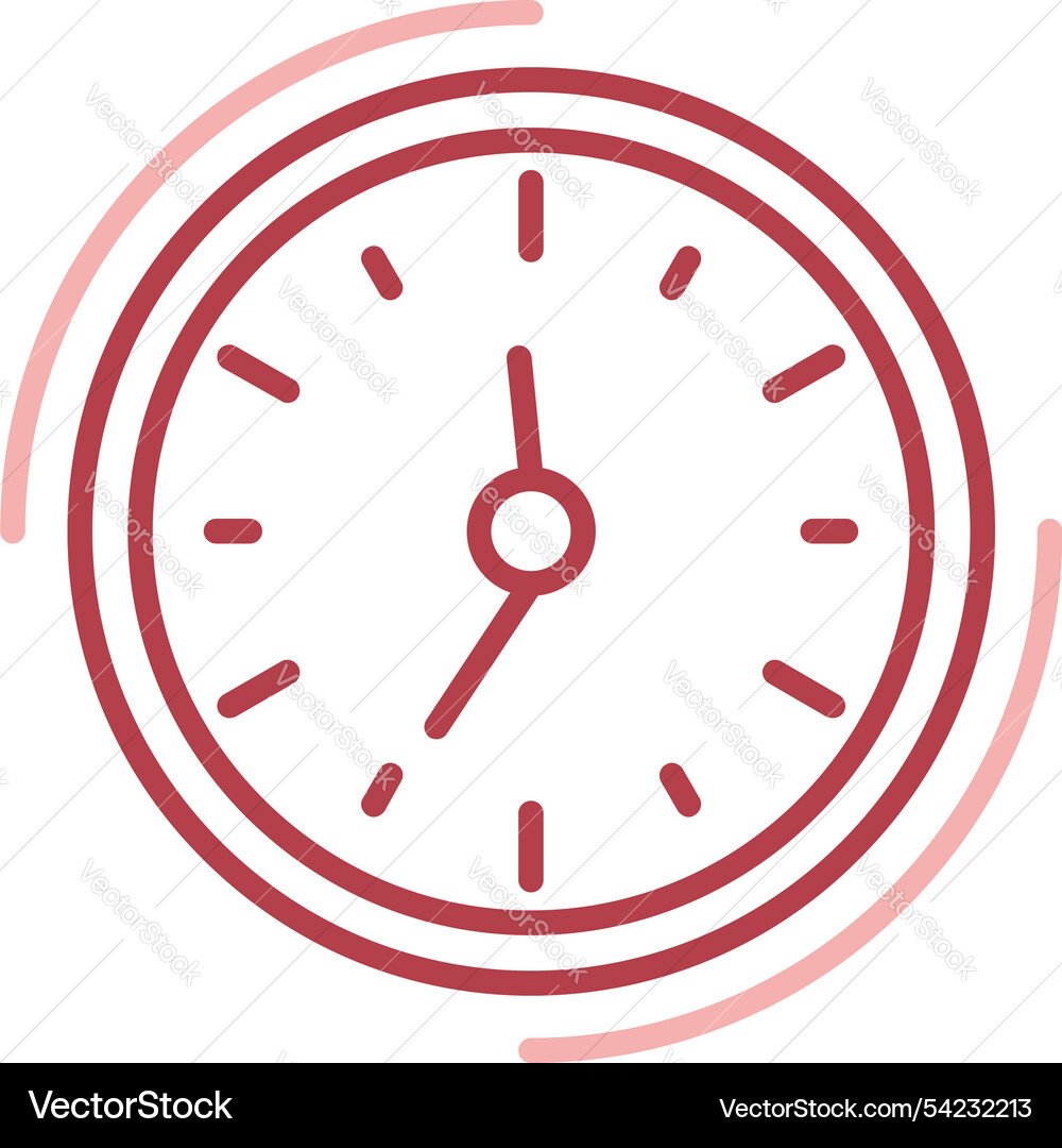 Clock line fill icon Royalty Free Vector Image