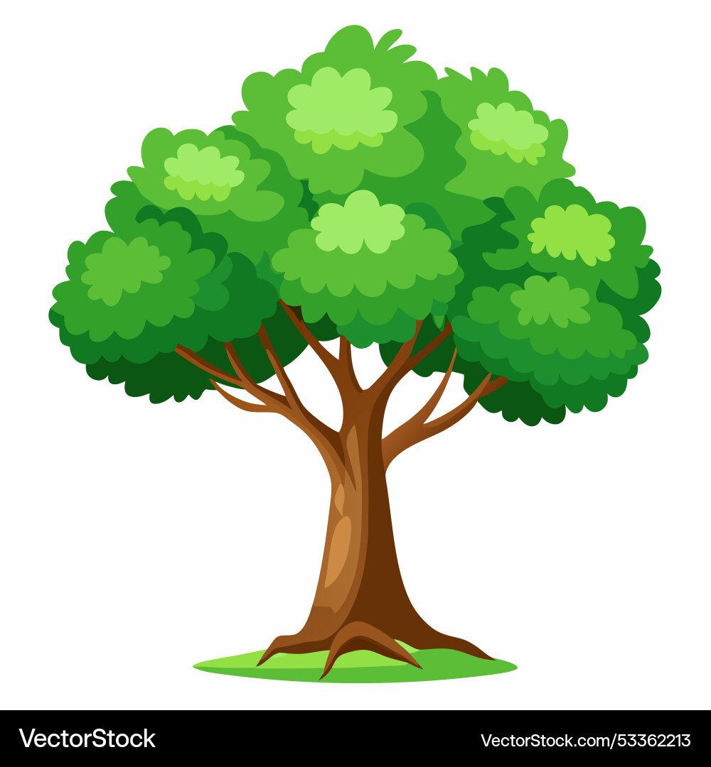 Coloring tree Royalty Free Vector Image - VectorStock