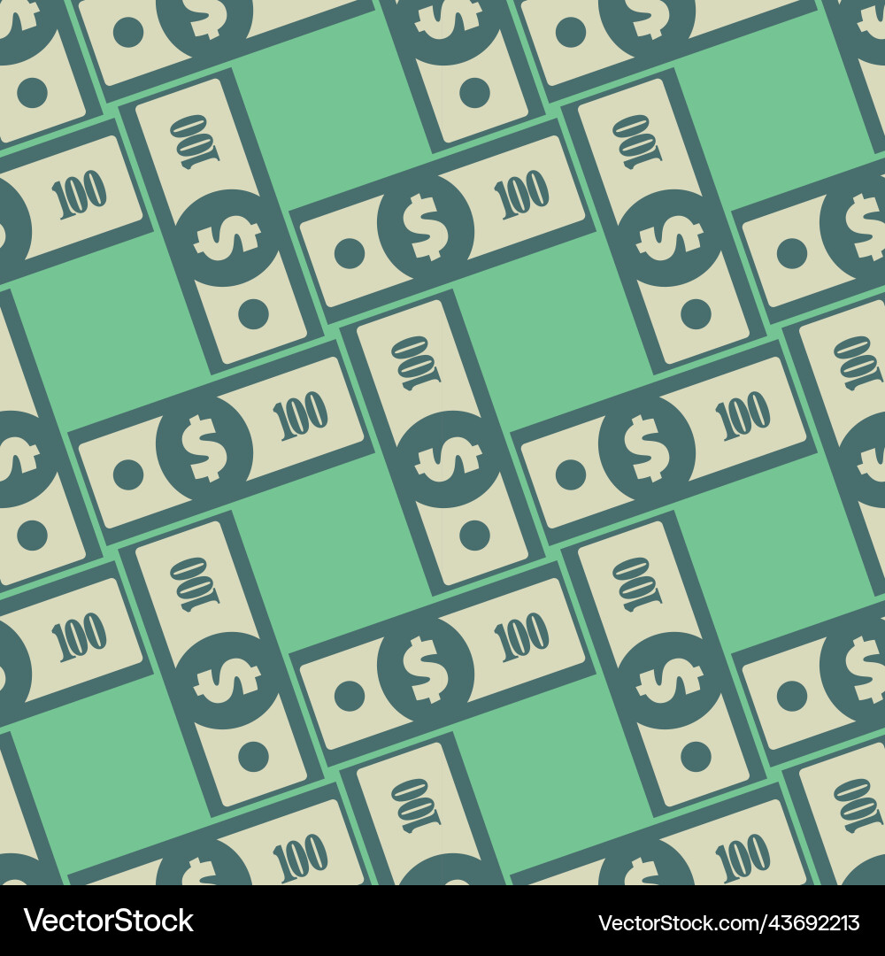 Dollar banknote seamless pattern Royalty Free Vector Image