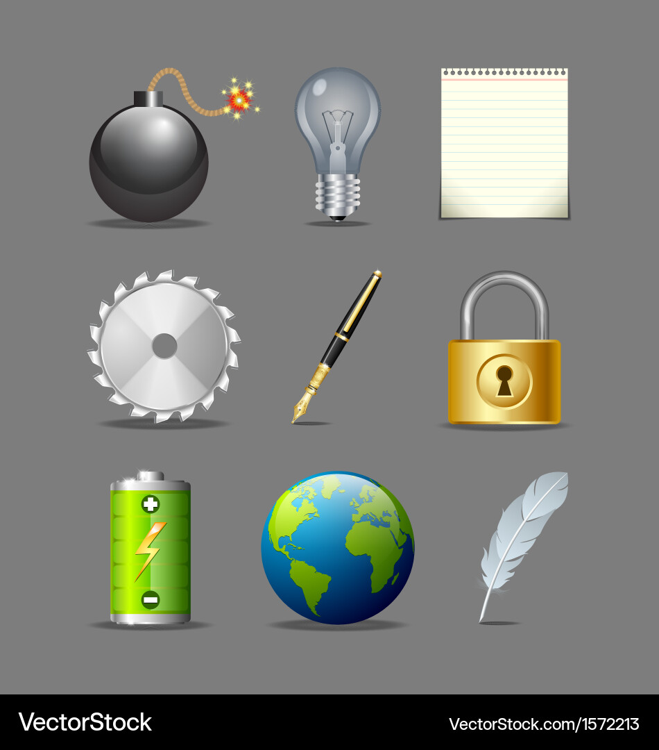 Various icons Royalty Free Vector Image - VectorStock