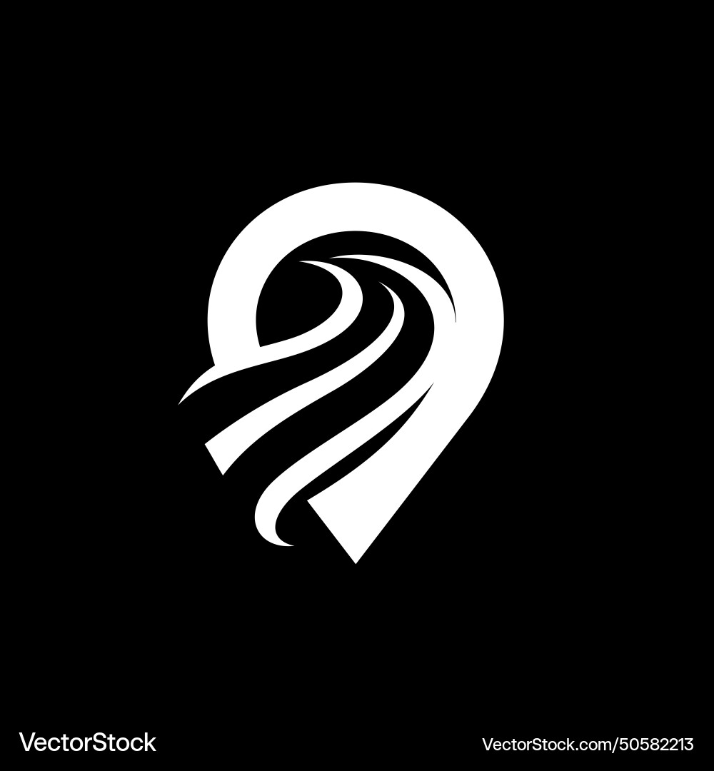 Wind way logo design Royalty Free Vector Image