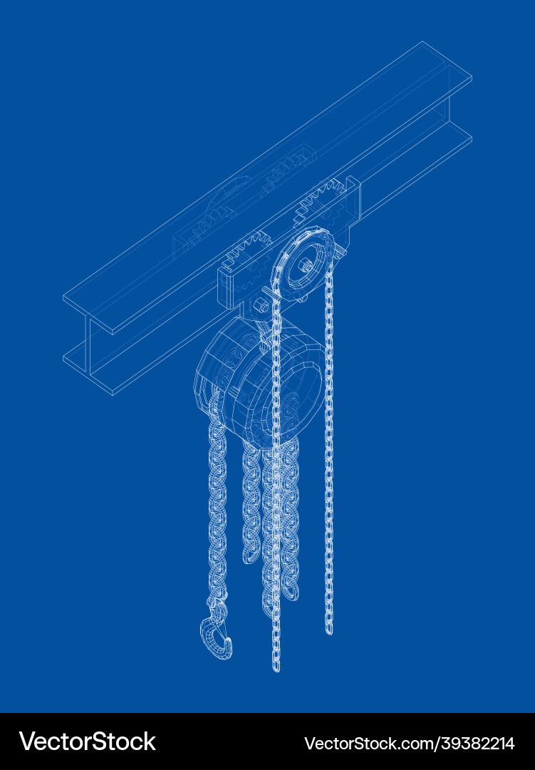 A hoist on the beam Royalty Free Vector Image - VectorStock
