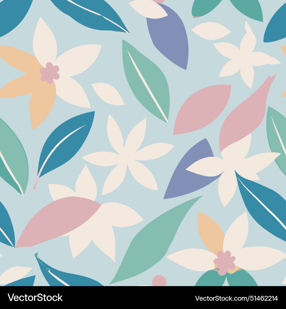 A seamless geometric pattern stylized flowers Vector Image