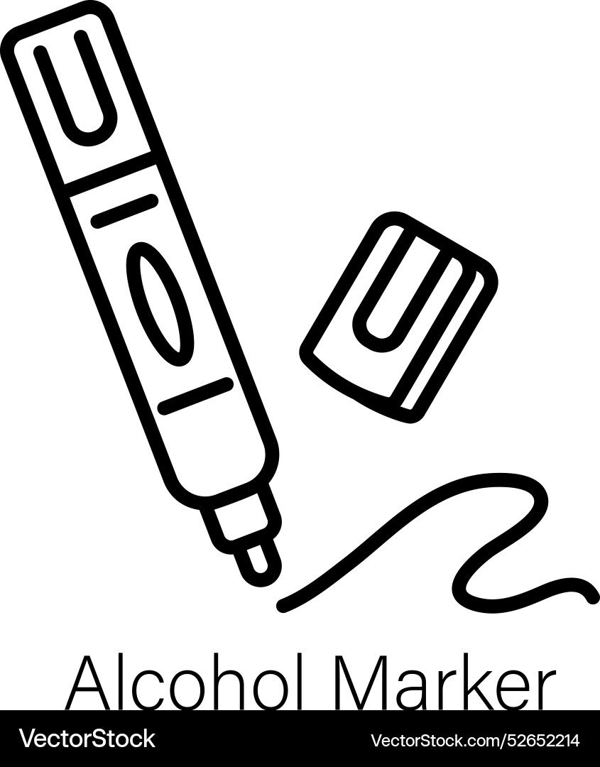 Alcohol marker Royalty Free Vector Image - VectorStock