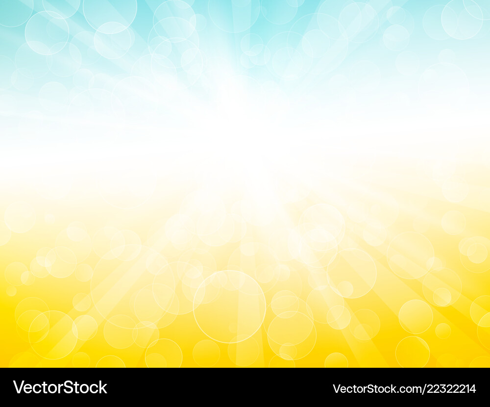 Blue yellow sky ray background Royalty Free Vector Image