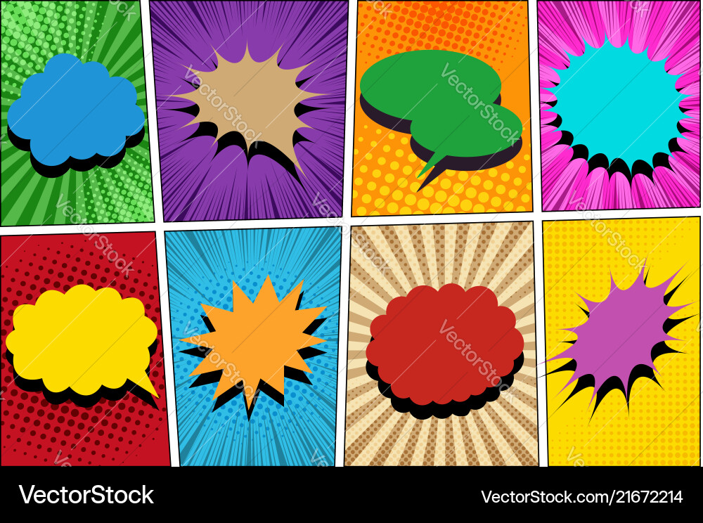 Comic elements concept Royalty Free Vector Image