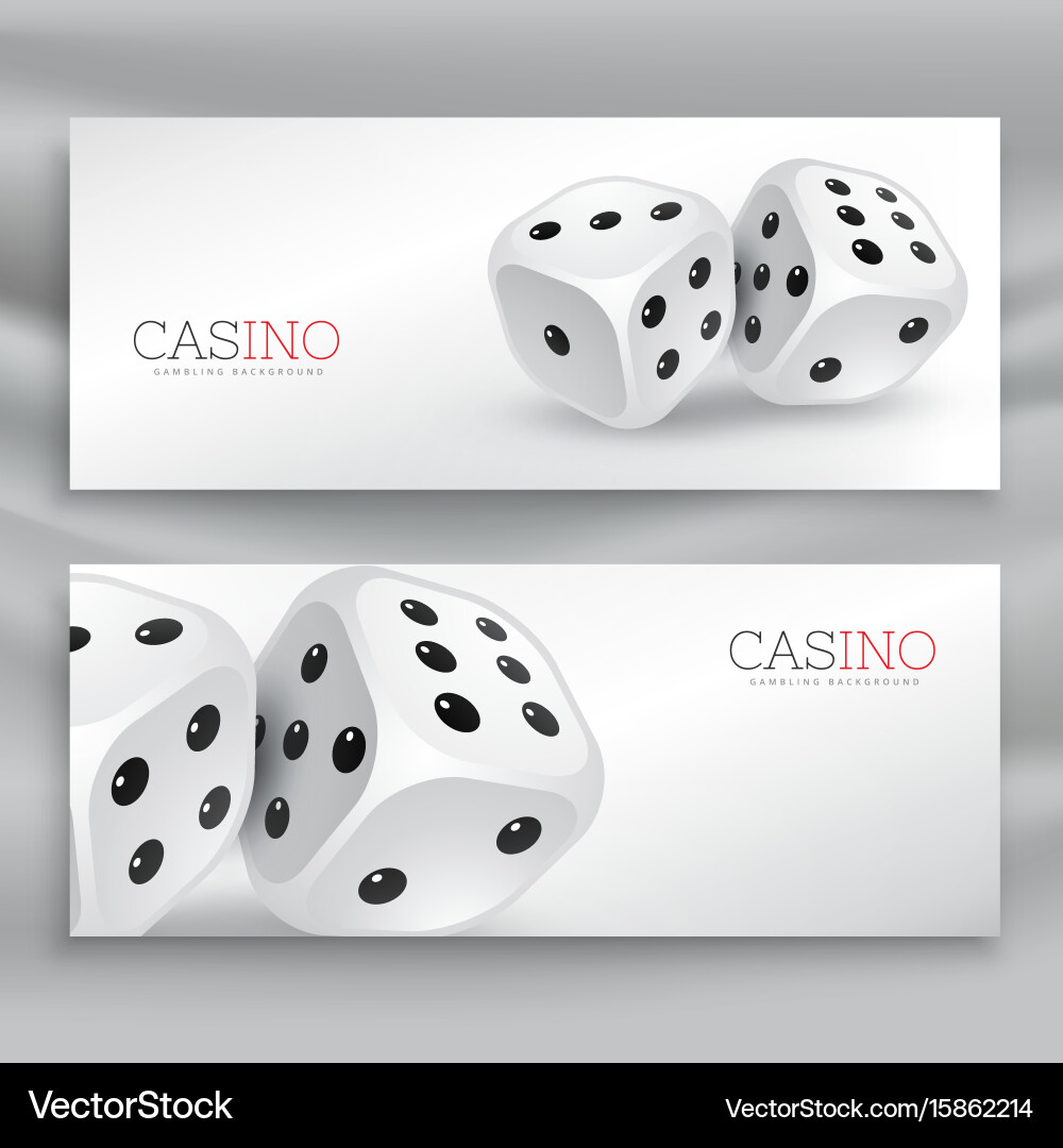 Dice Banners Set - Gambling & Chance Vector Image