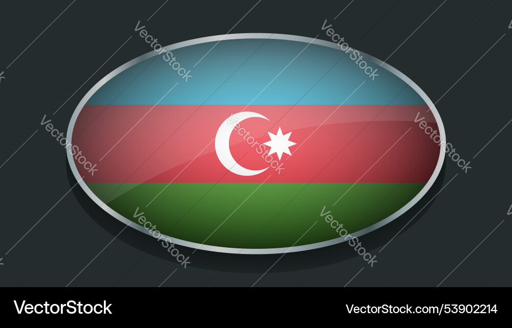 Eclipse shape of azerbaijan with original Vector Image