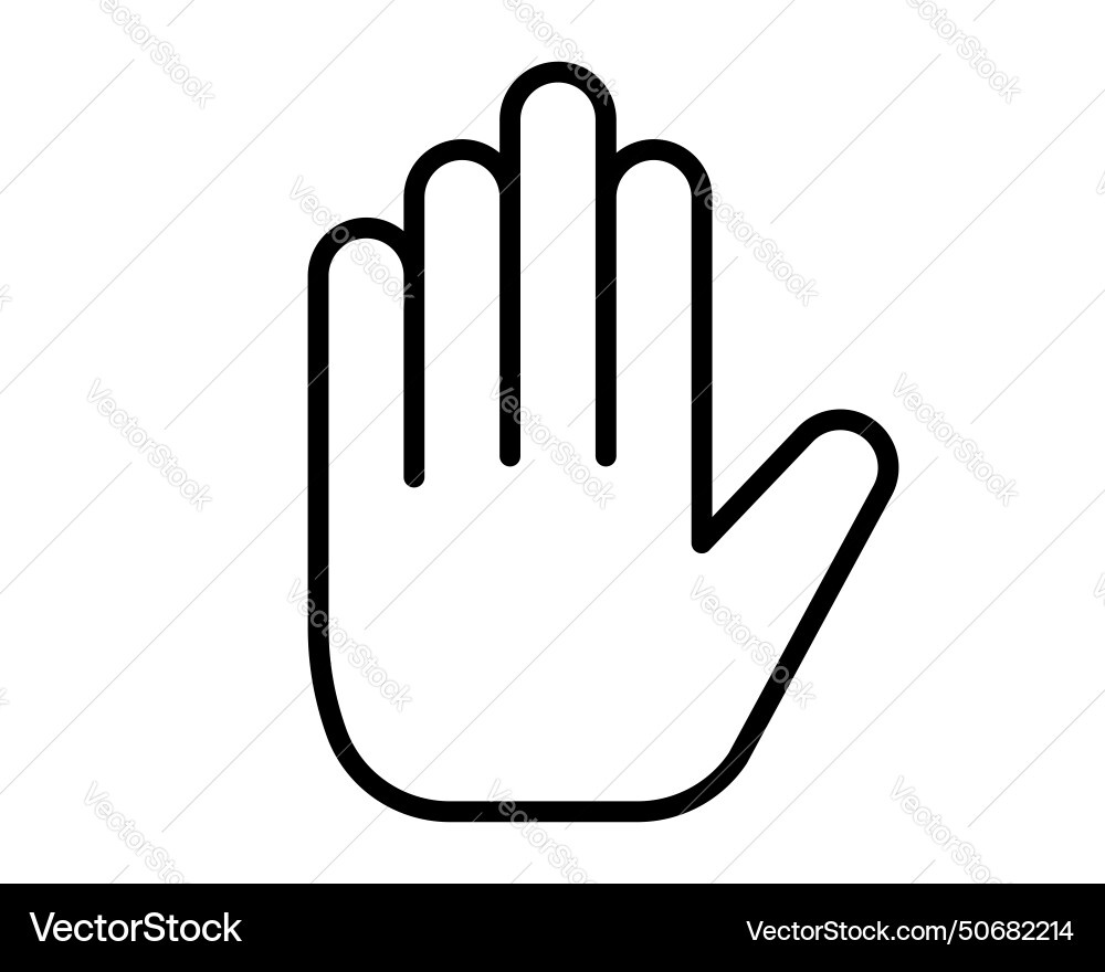 Hand gesture icon line simple trendy design Vector Image