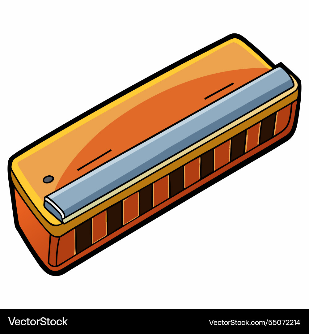 Harmonica flat design Royalty Free Vector Image