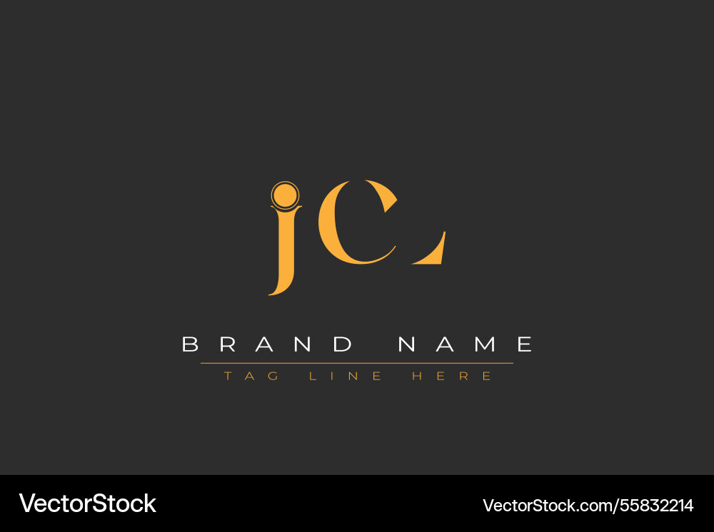 Jcl abstract letter logo design Royalty Free Vector Image
