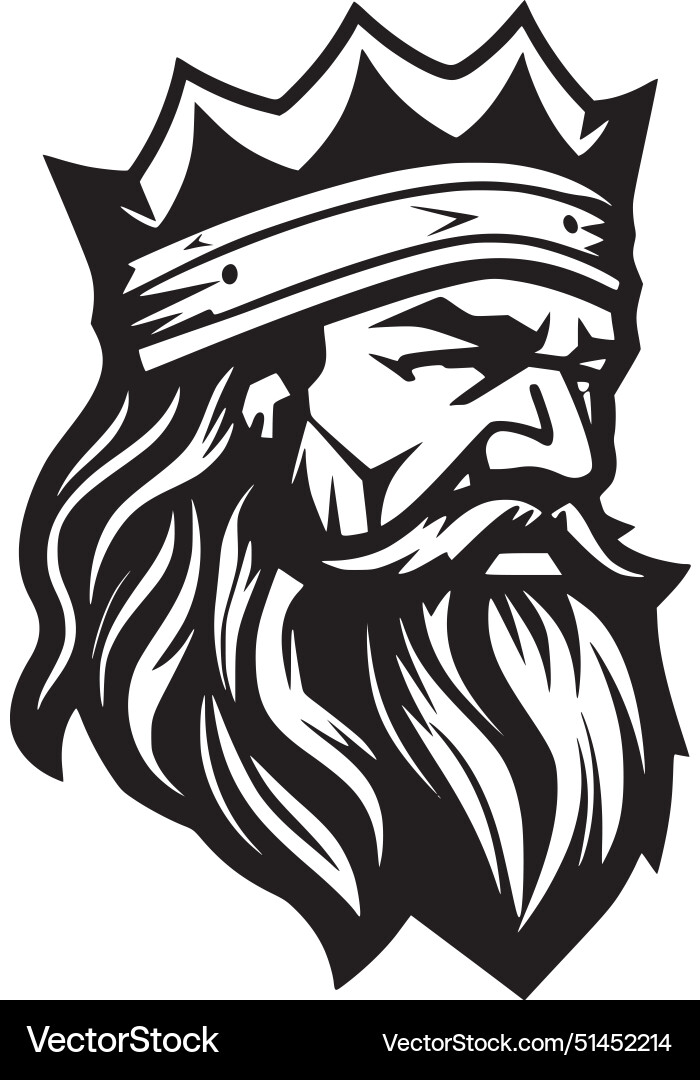 King - minimalist and flat logo Royalty Free Vector Image