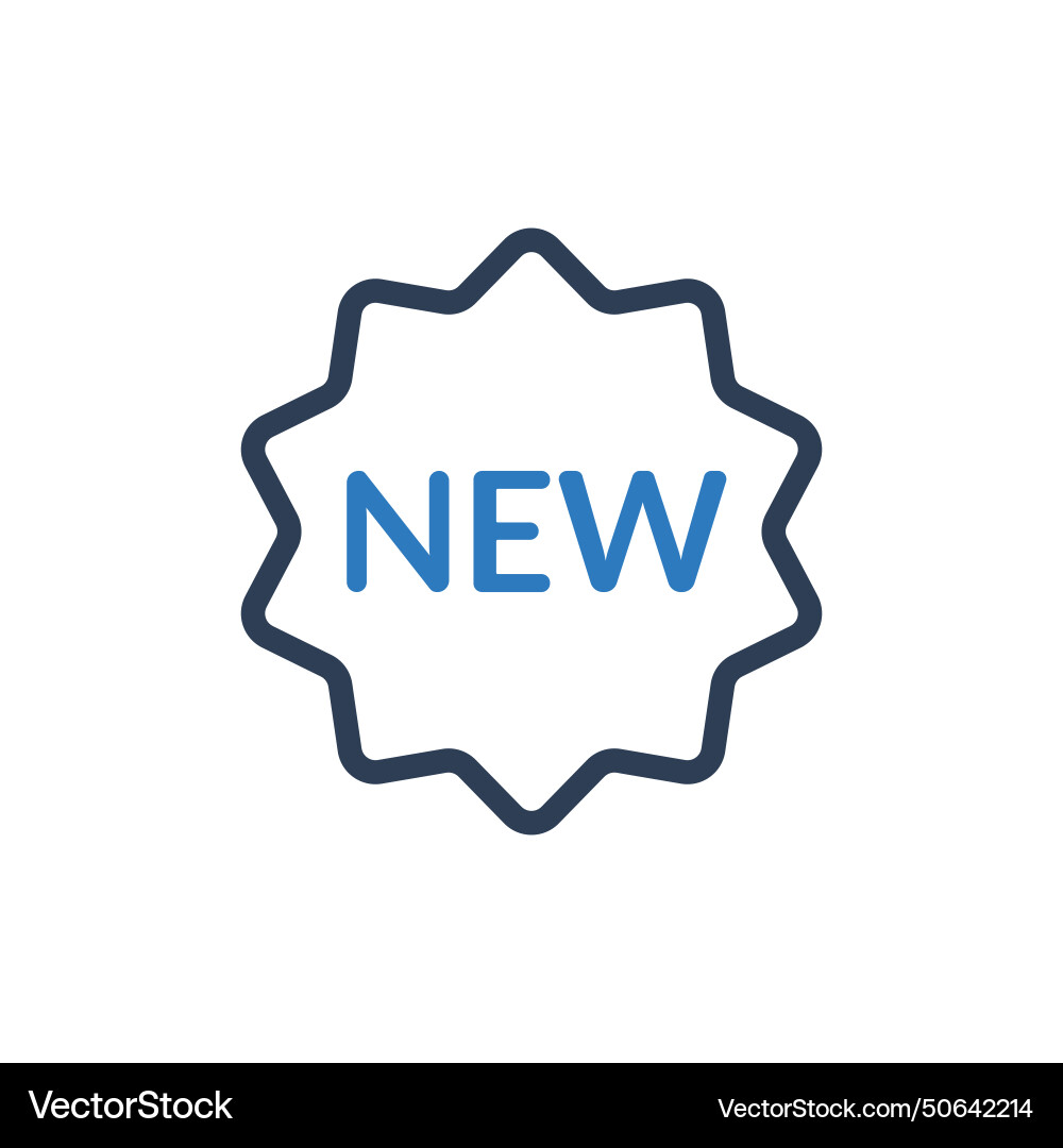 New badge promotion icon label Royalty Free Vector Image