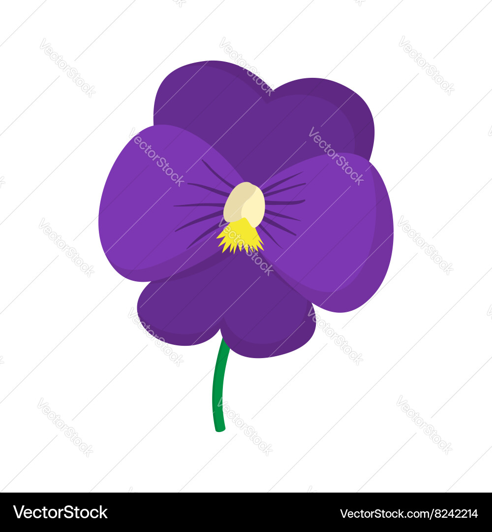 Violet icon cartoon style Royalty Free Vector Image