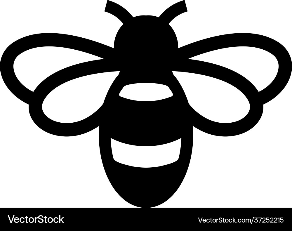 Bee icon design template Royalty Free Vector Image
