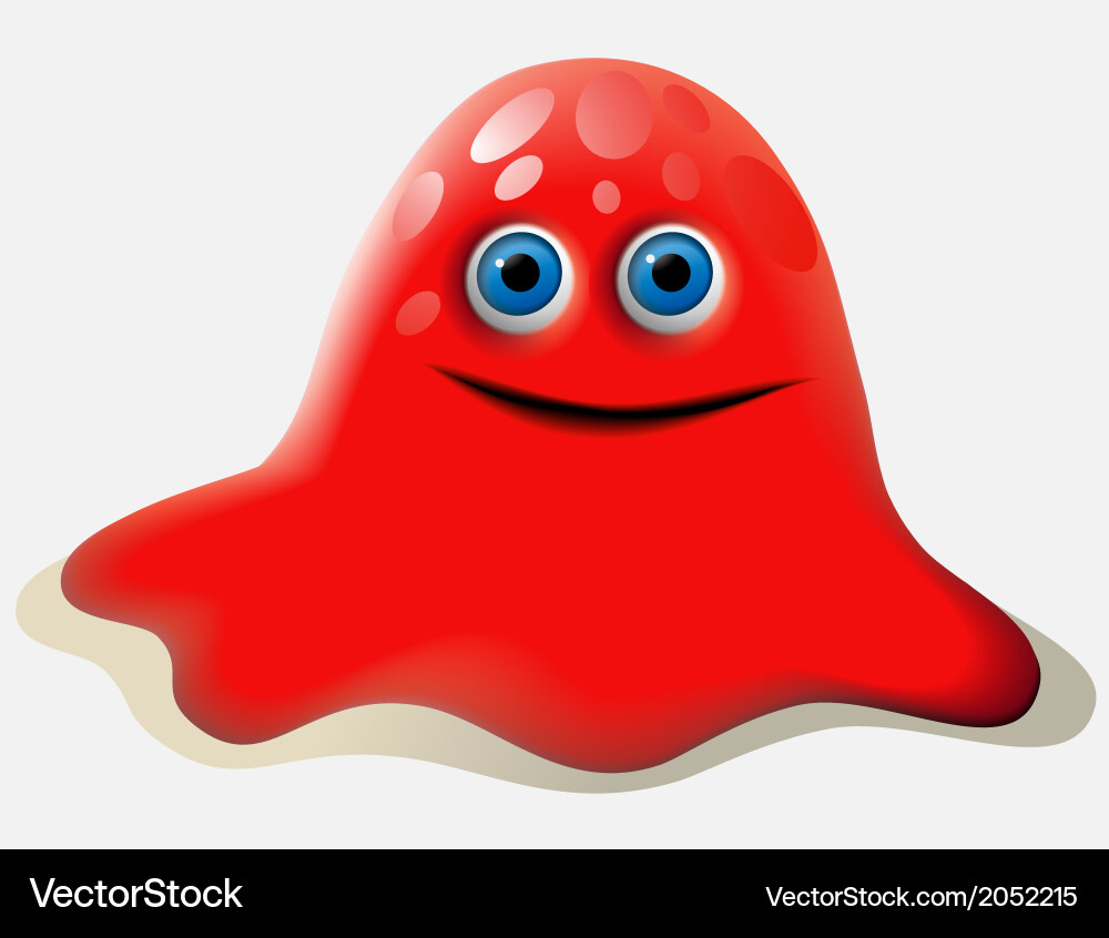 Cartoon red creature Royalty Free Vector Image