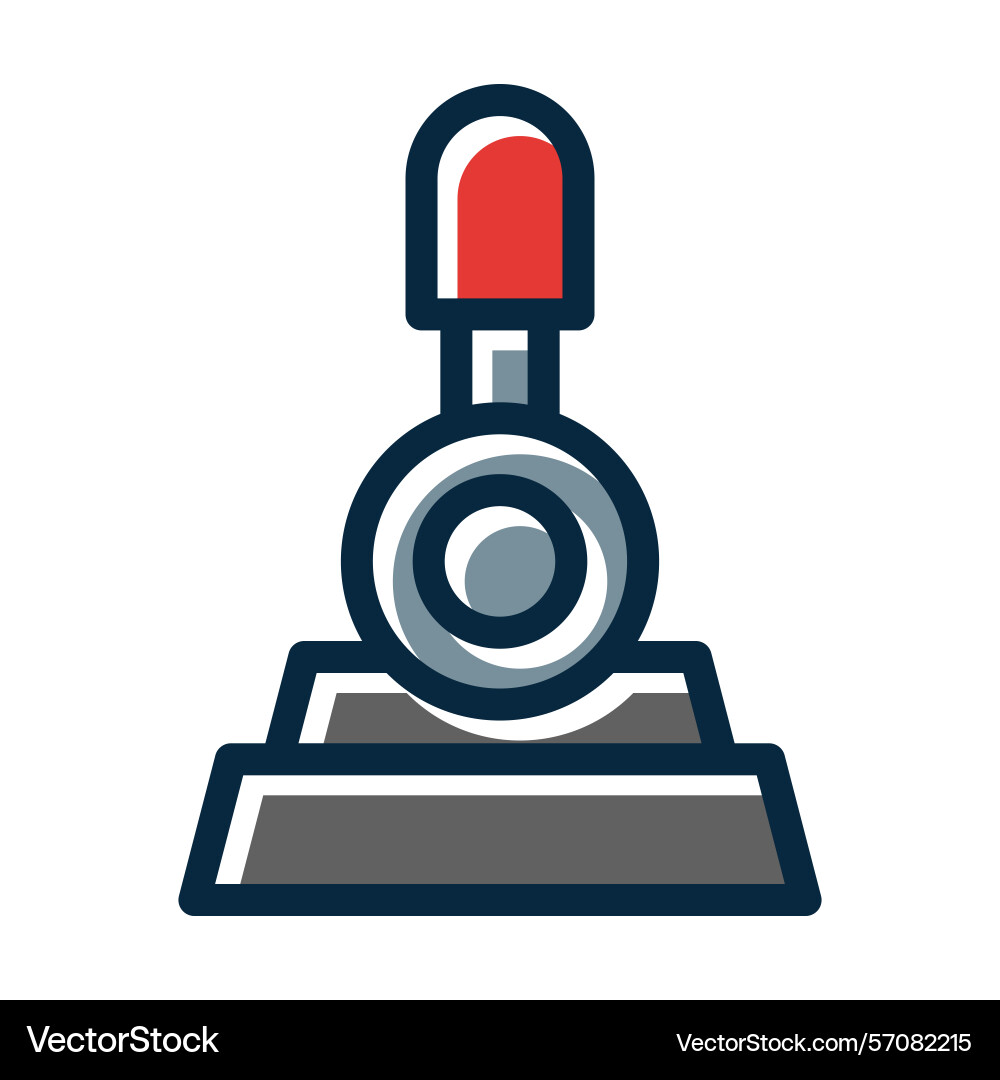 Control lever thick line filled dark colors icons Vector Image