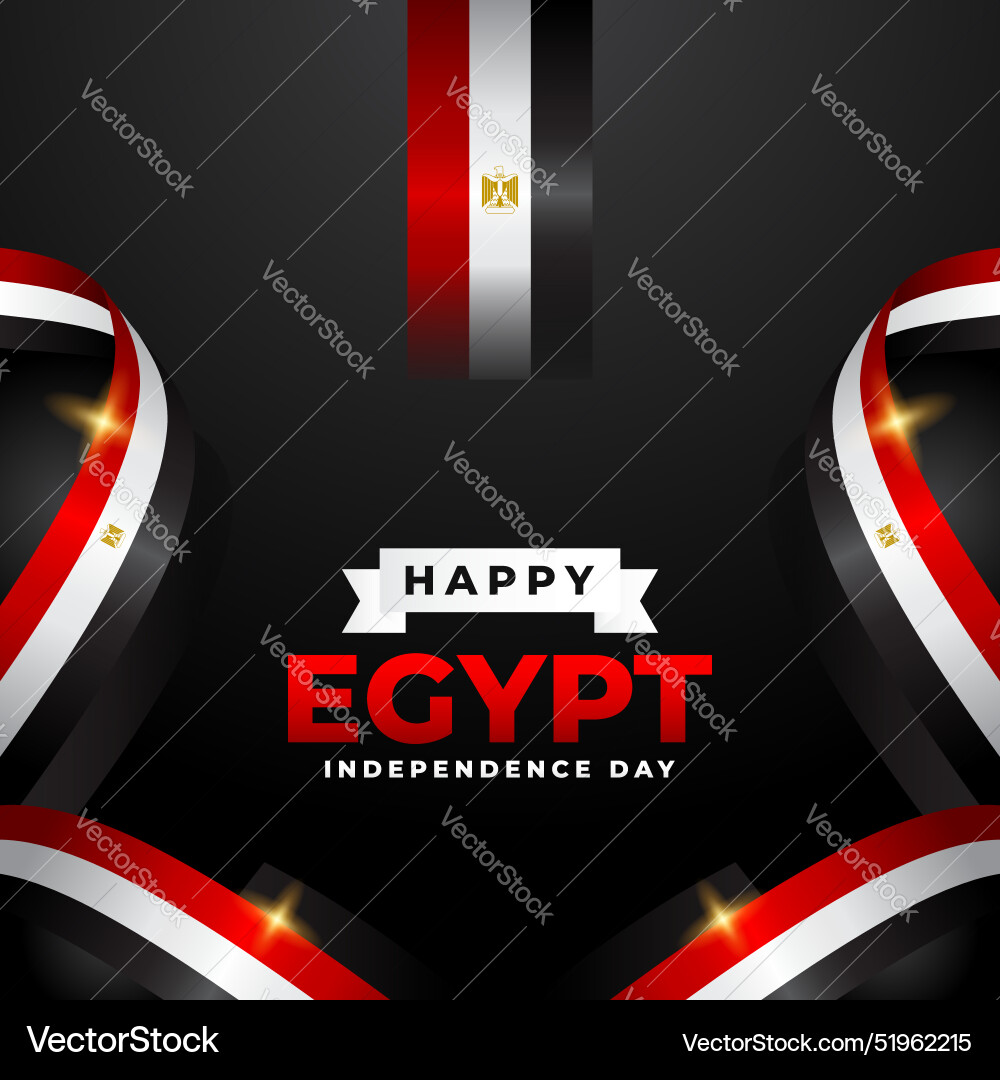 Egypt independence day design collection Vector Image