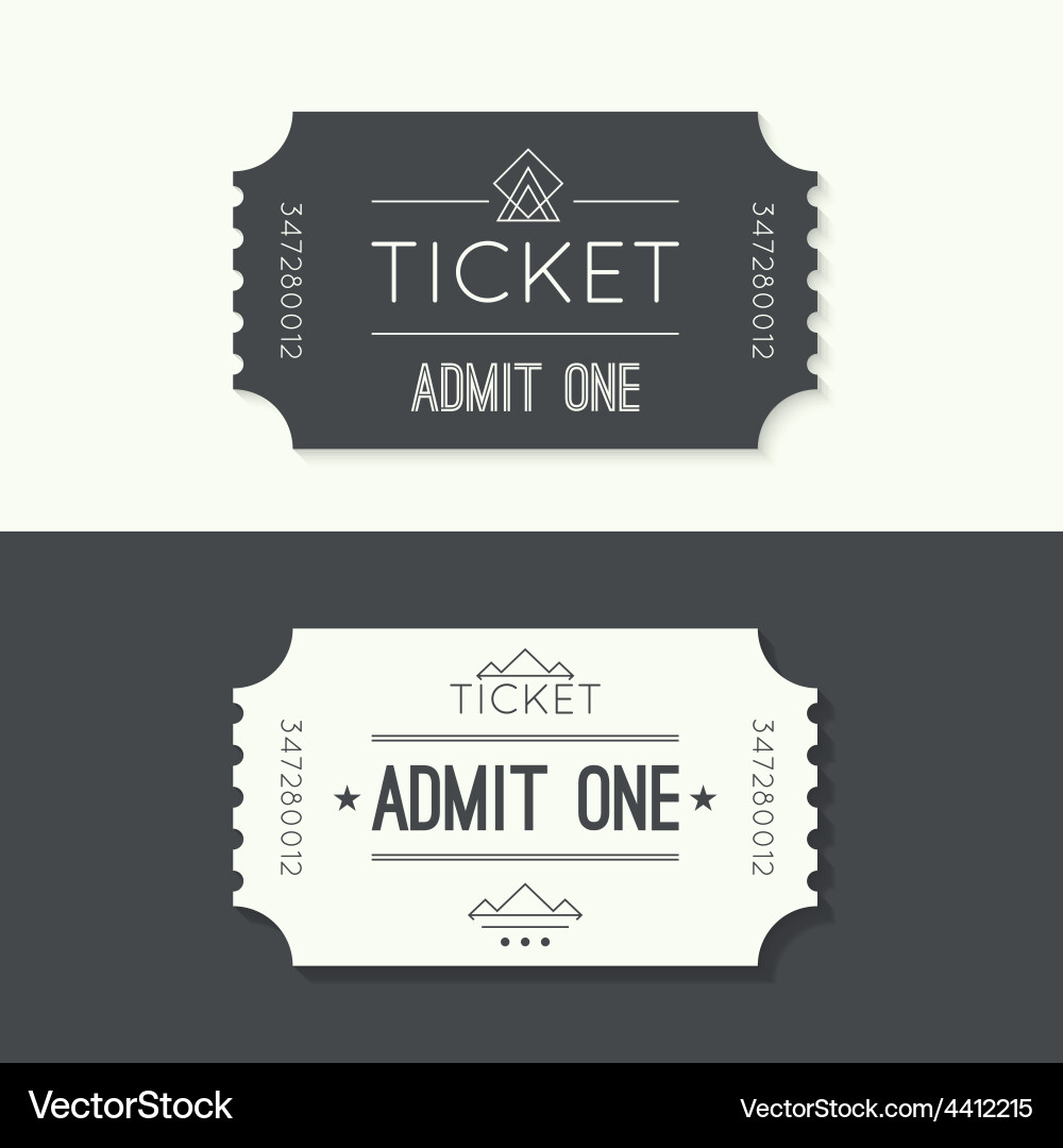 Entry ticket to old vintage style Royalty Free Vector Image