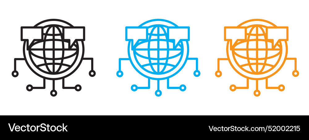 Global forum icon signifying international Vector Image