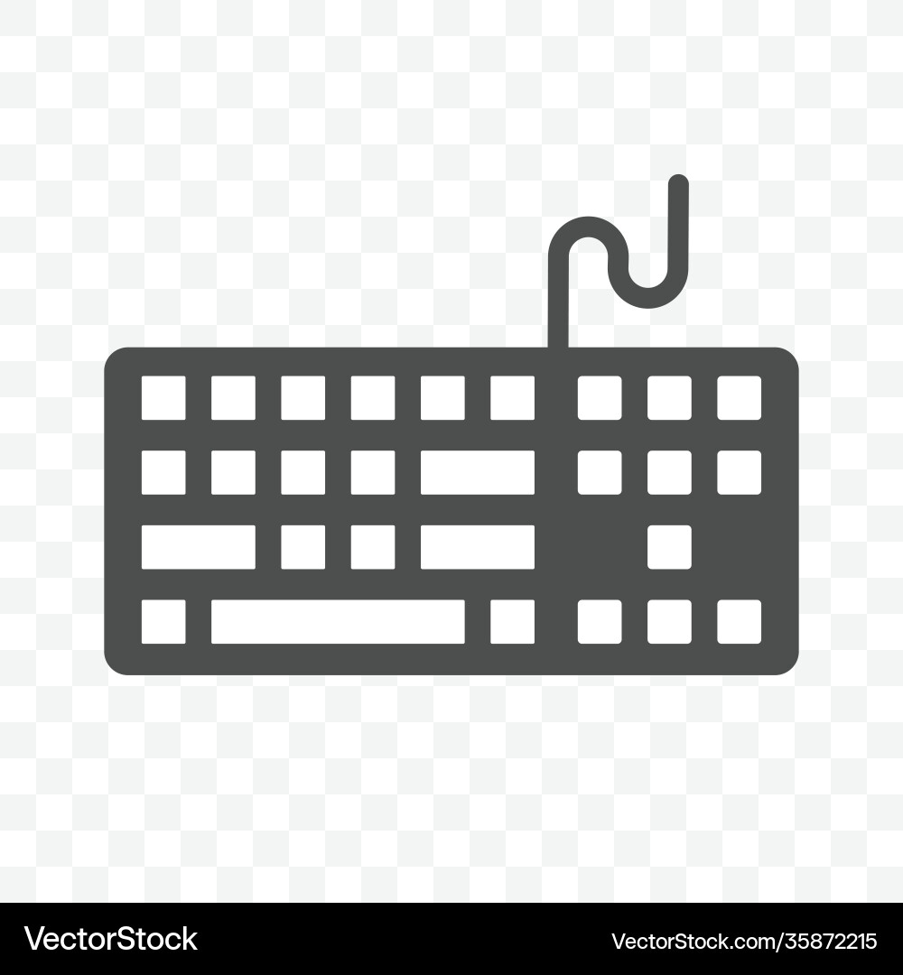 Keyboard icon isolated on transparent background Vector Image