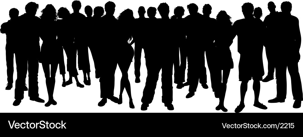 Large Crowd Gathering Royalty Free Vector Image