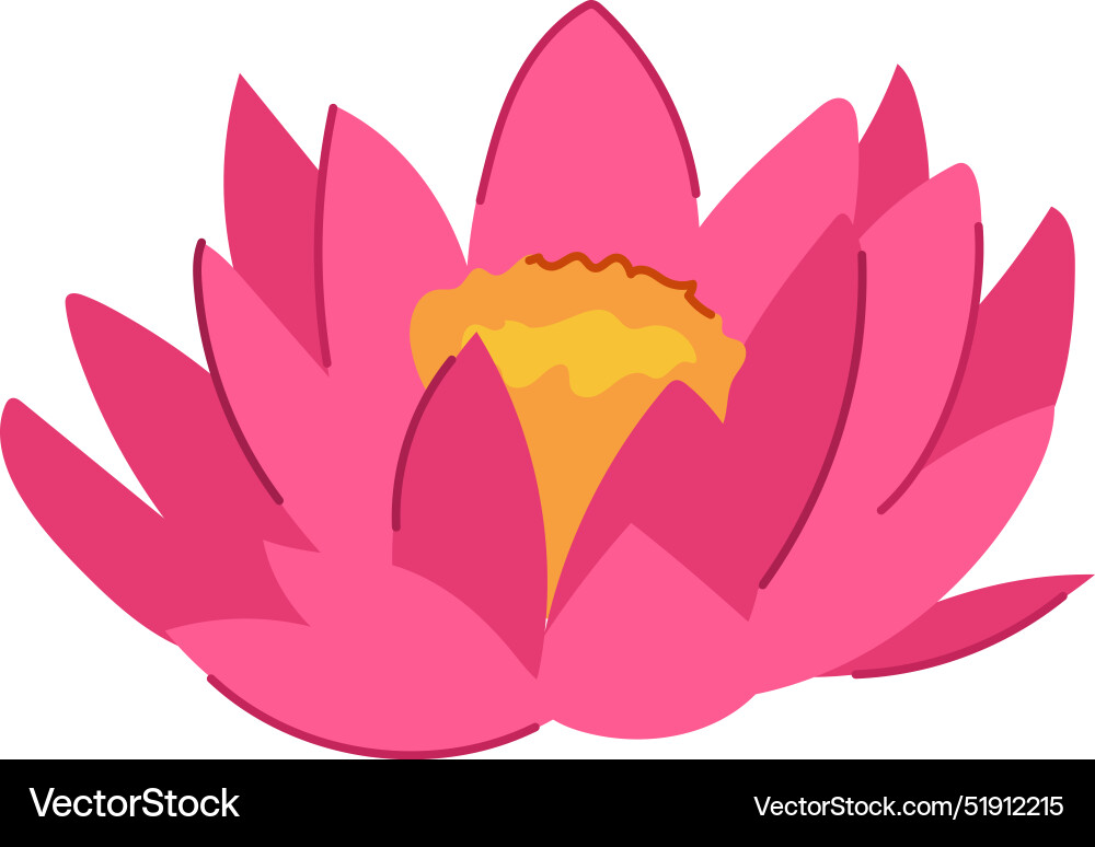Leaf lotus flower cartoon Royalty Free Vector Image