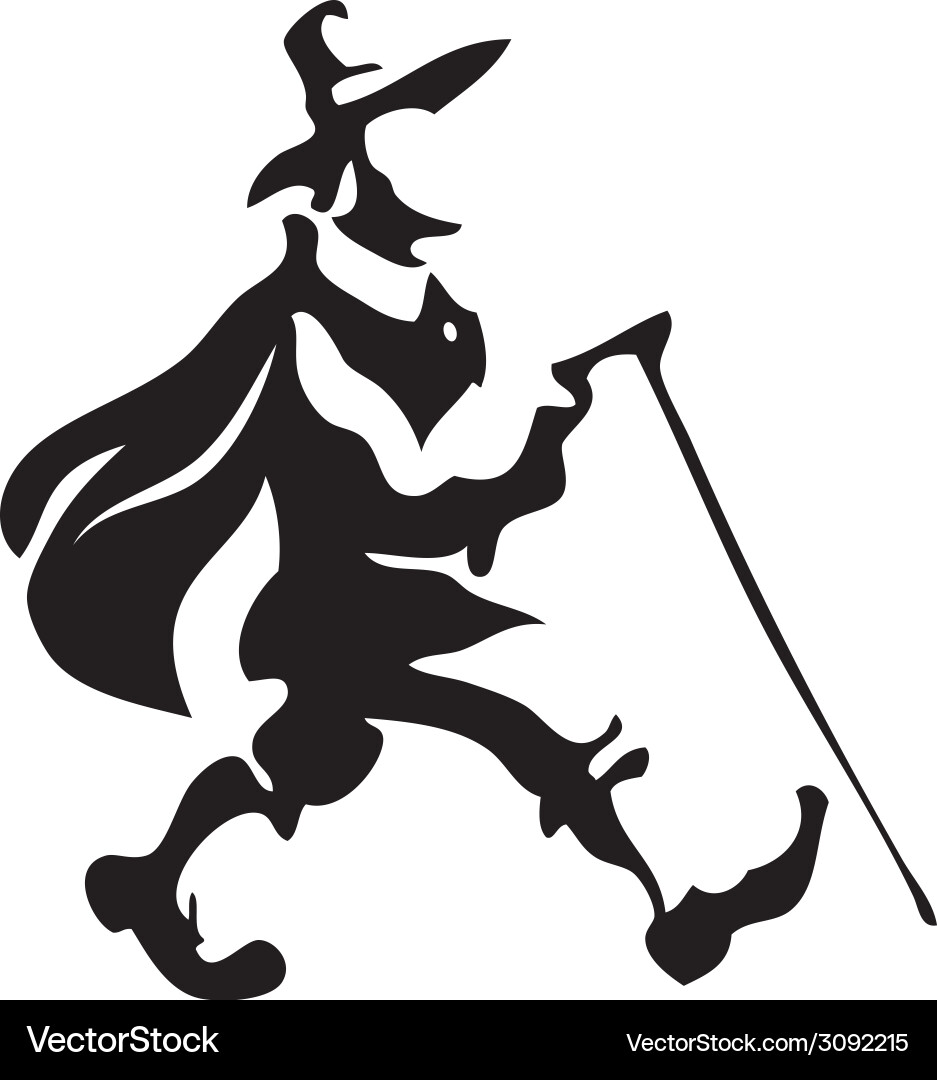 Lone Walker Silhouette Royalty Free Vector Image