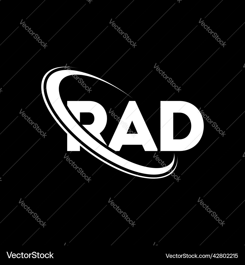 Rad logo letter design Royalty Free Vector Image