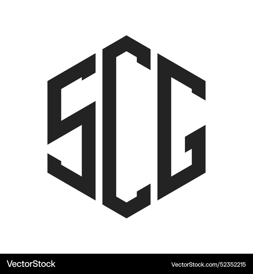 Scg logo design initial letter monogram Royalty Free Vector