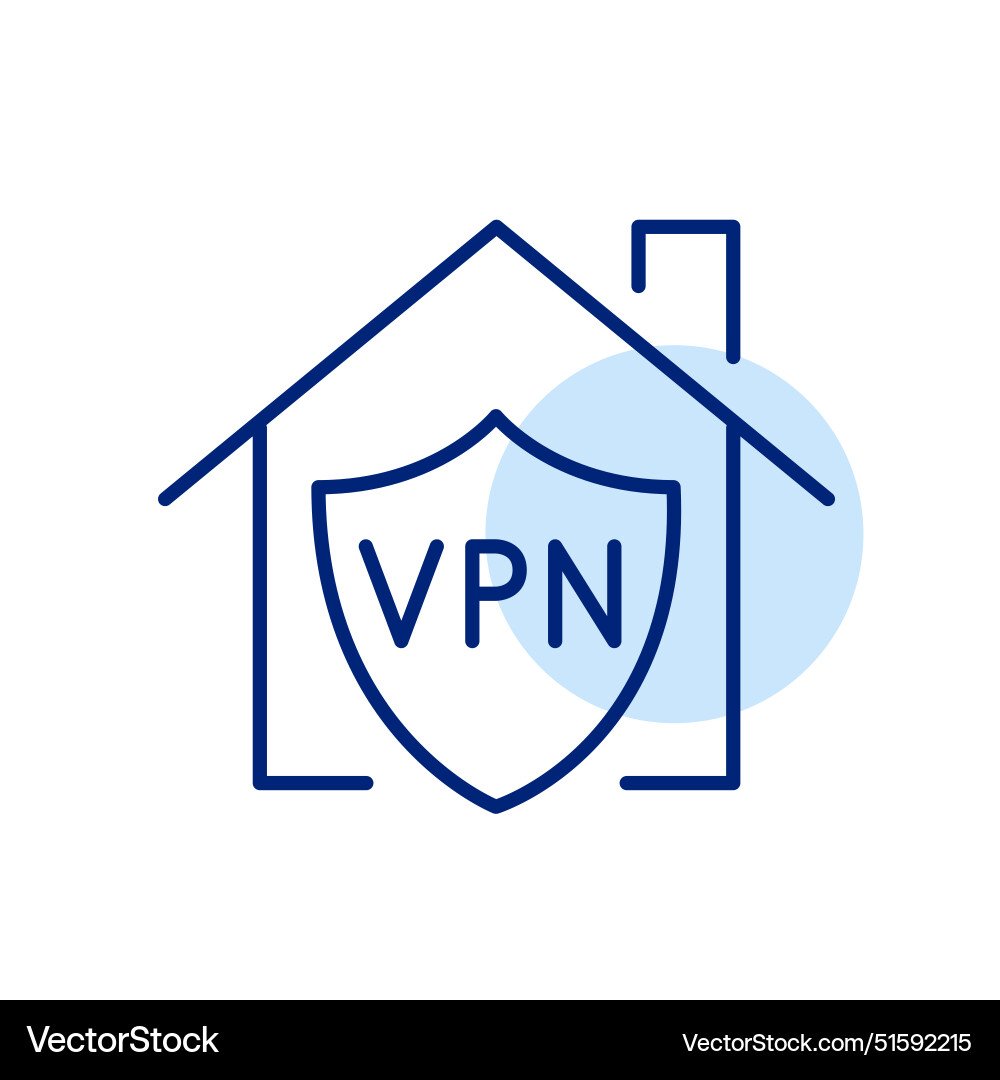 Secure home internet vpn network protection Vector Image