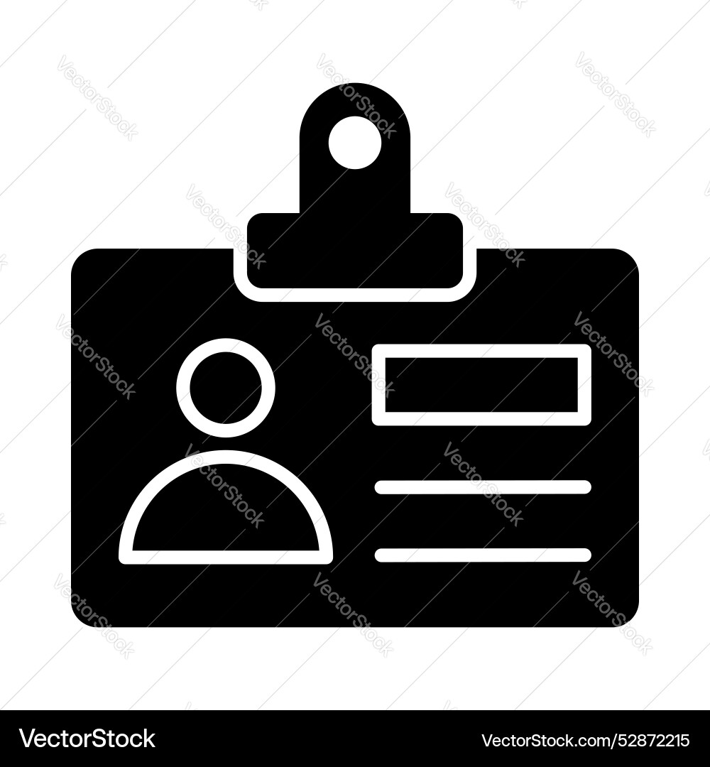 Student id card design entry pass icon in modern Vector Image