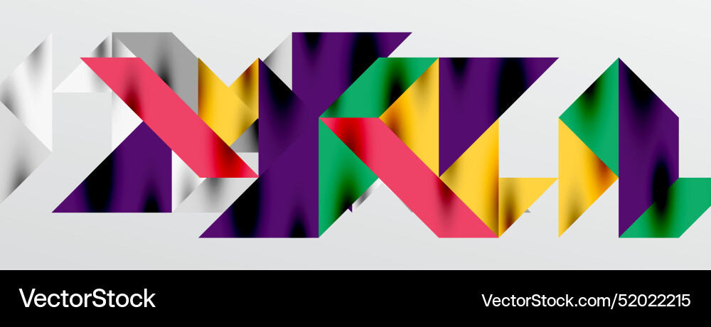 Tech minimal overlapping triangle shapes elements Vector Image