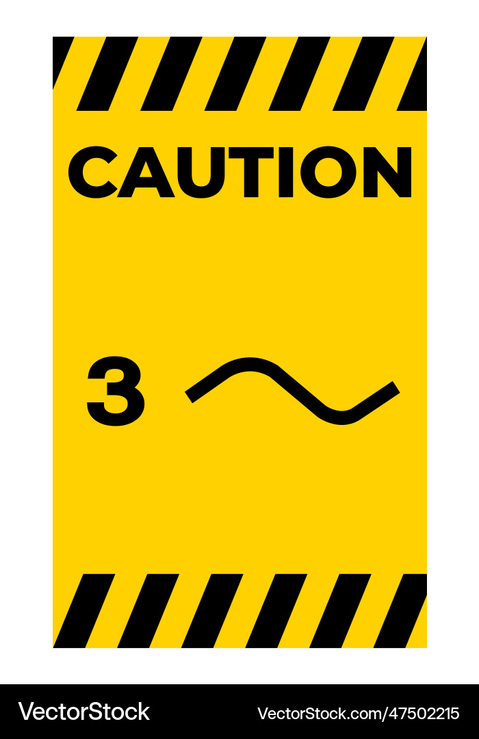 Three phase power symbol sign isolate on white Vector Image