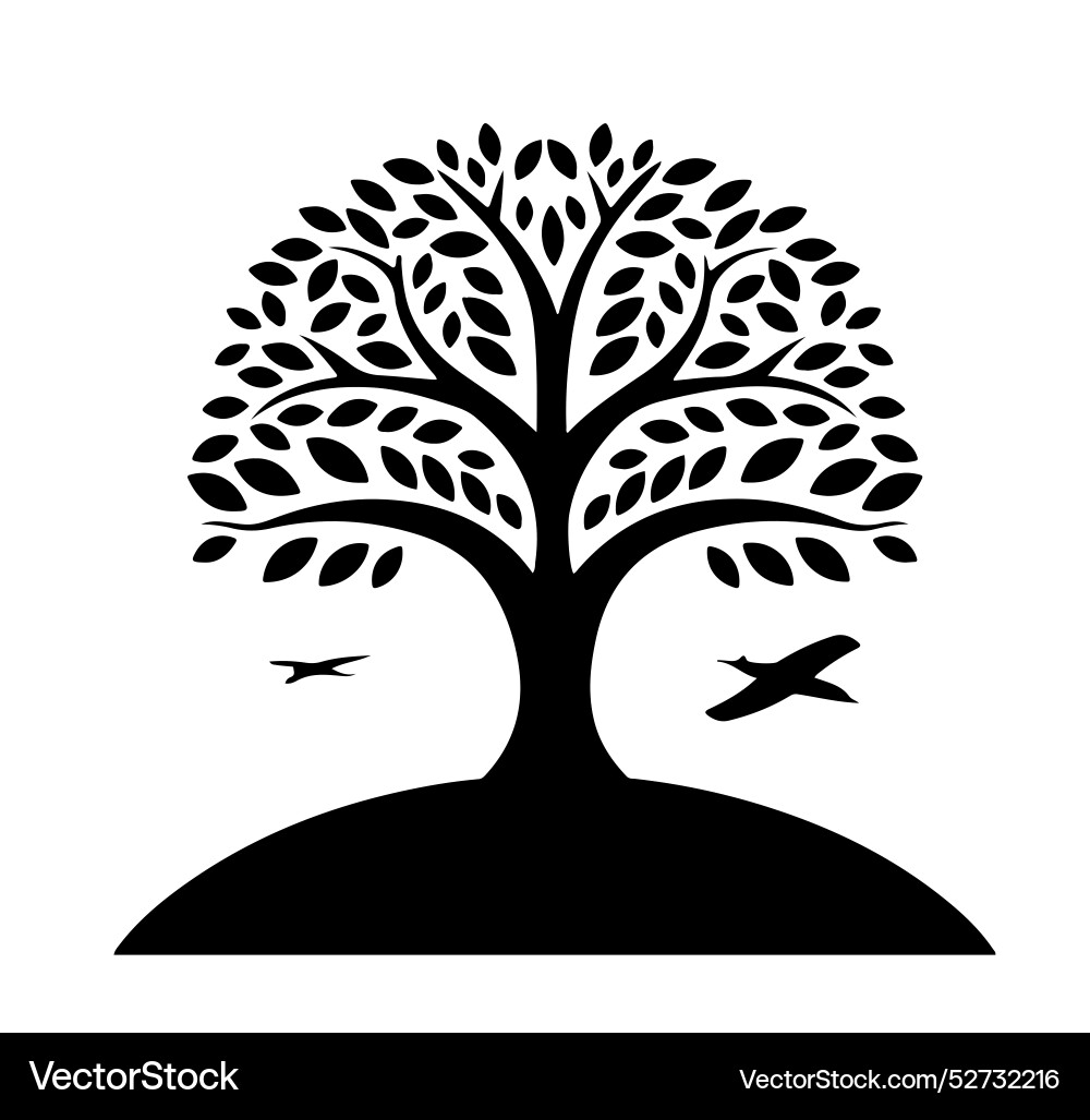 Arbor tree logo mark design Royalty Free Vector Image