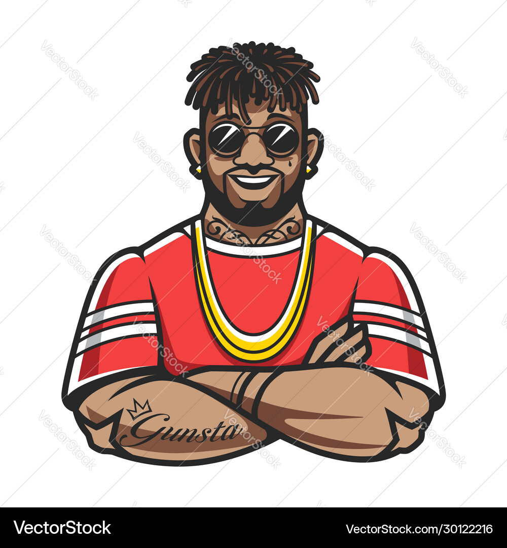 Hip Hop Rapper Character Royalty Free Vector Image