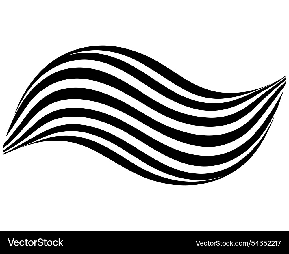 Abstract wavy swirl pattern design - hypnotic Vector Image