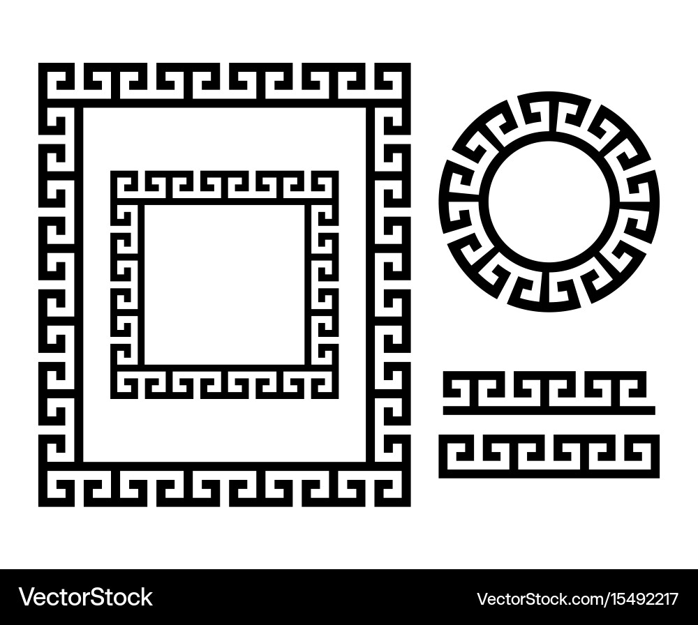 Ancient greek frame and border - key pattern Vector Image