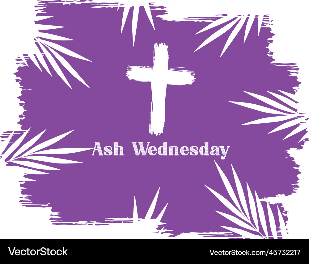 Ash Wednesday Poster - Lent Theme Royalty Free Vector Image