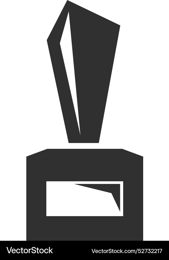 Award winner trophy abstract triangle geometric Vector Image