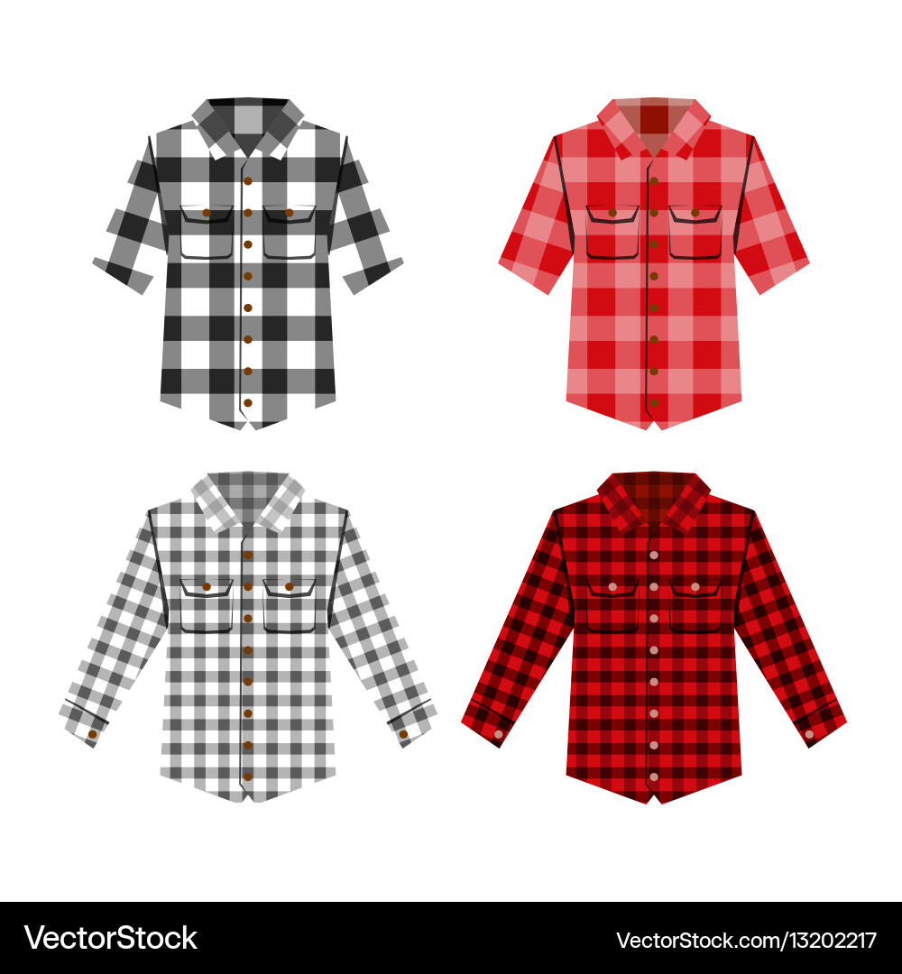 Checkered Shirt Pattern Royalty Free Vector Image