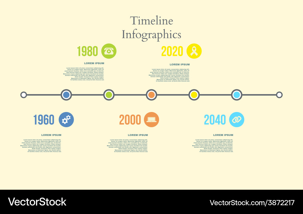 Colorful timeline infographics Royalty Free Vector Image